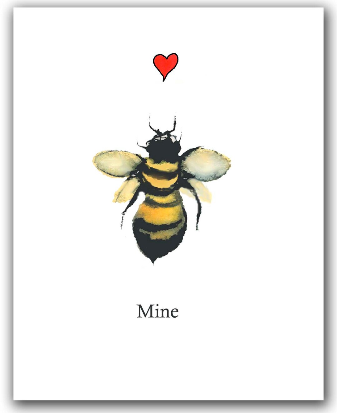 Valentine Bee Card, Valentine’s. Bee Valentine Card, Valentines ...