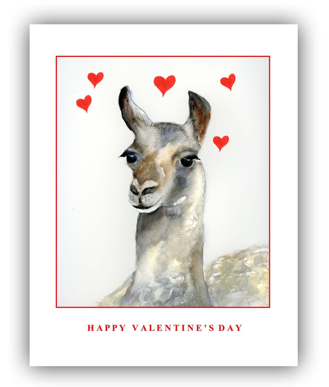 Carte de lama de la Saint-Valentin - Penser à vous cartes - lama ...