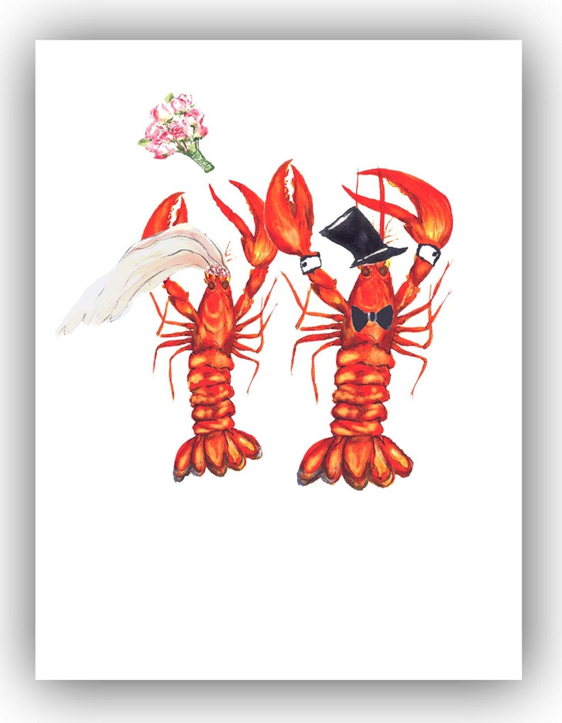 Celebrating Lobsters Cards- Wedding Lobster Cards. Lobster Anniversary ...