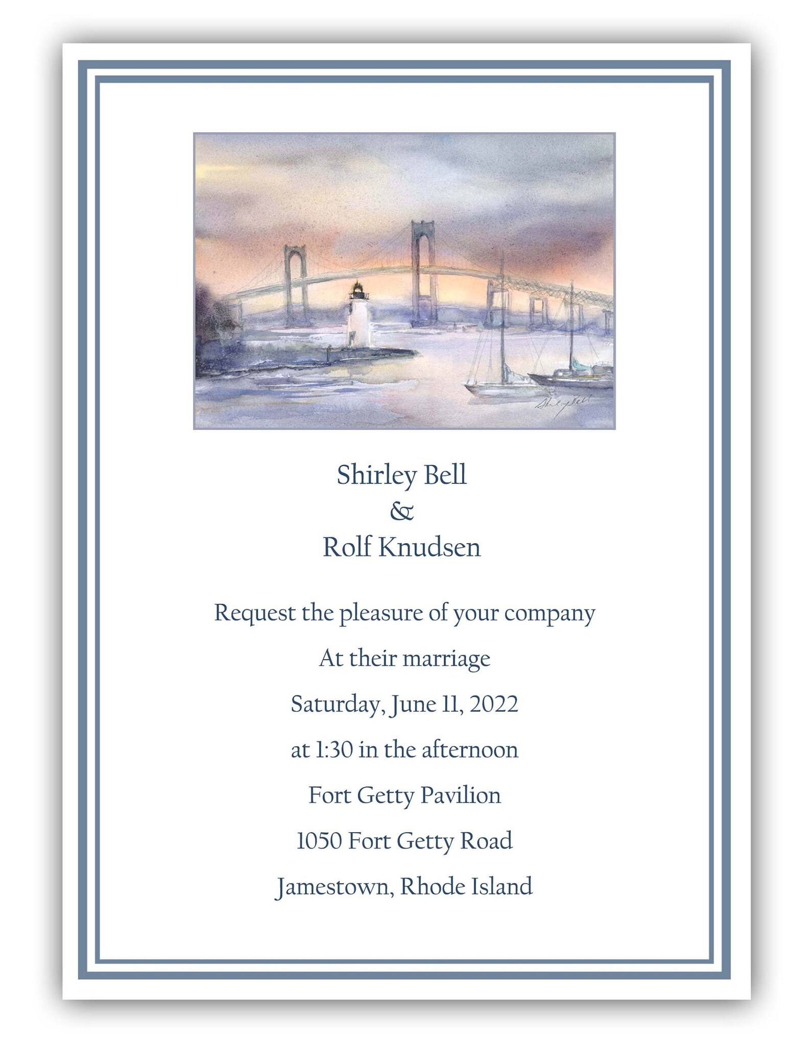 Newport Bridge Invitations Newport Rhode Island Wedding | Etsy