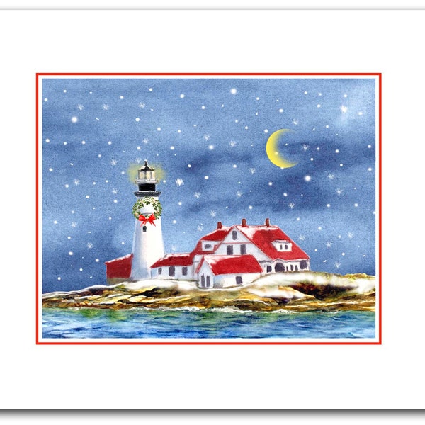 Christmas Lighthouse - Etsy