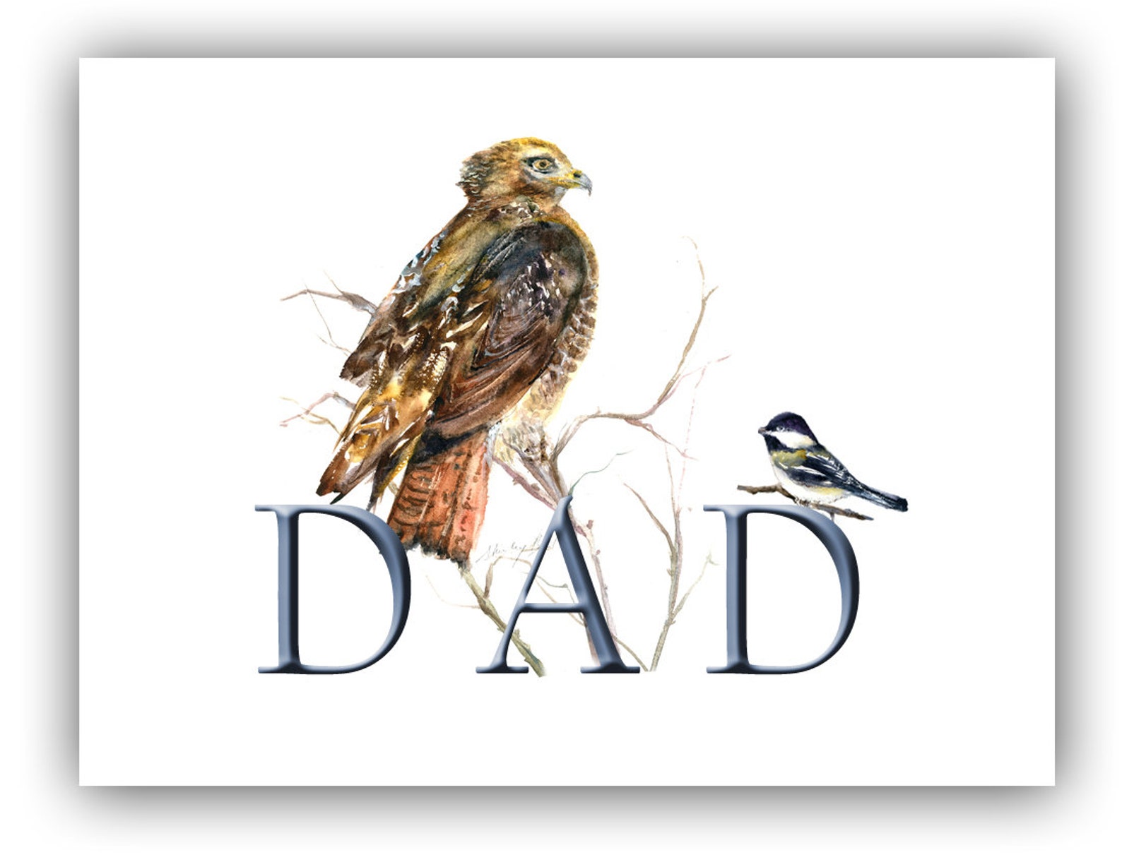 Father's Day Card Birders Father's Day Card-bird - Etsy