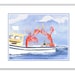 Celebrating Lobsters Card, Lobster Toasting Card, Watercolor Lobster ...
