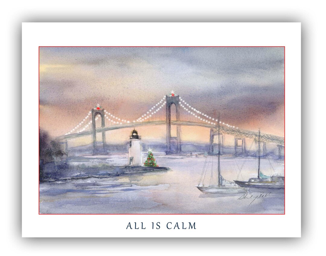 Newport Bridge Christmas Cards- Newport, RI Christmas Cards- Rhode ...