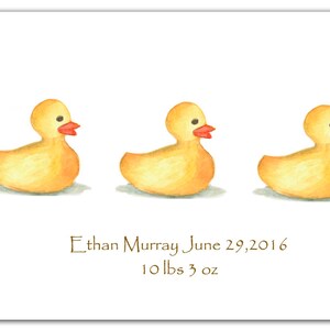 Rubber Duck Baby Notecards- Baby Thank You Notes- Baby Rubber Duck ...