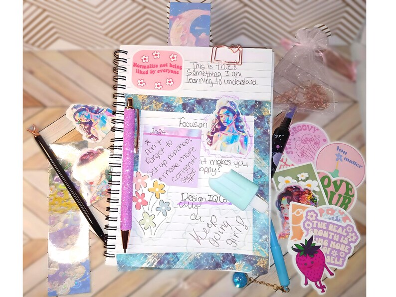 Journal Gift Supplies Set Fancy Pen Box Cute Office Stationery Junk ...