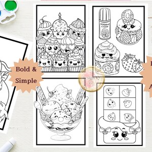 Printable Cute Coloring Book Bundle Sweet Treat for Kids Activity ...