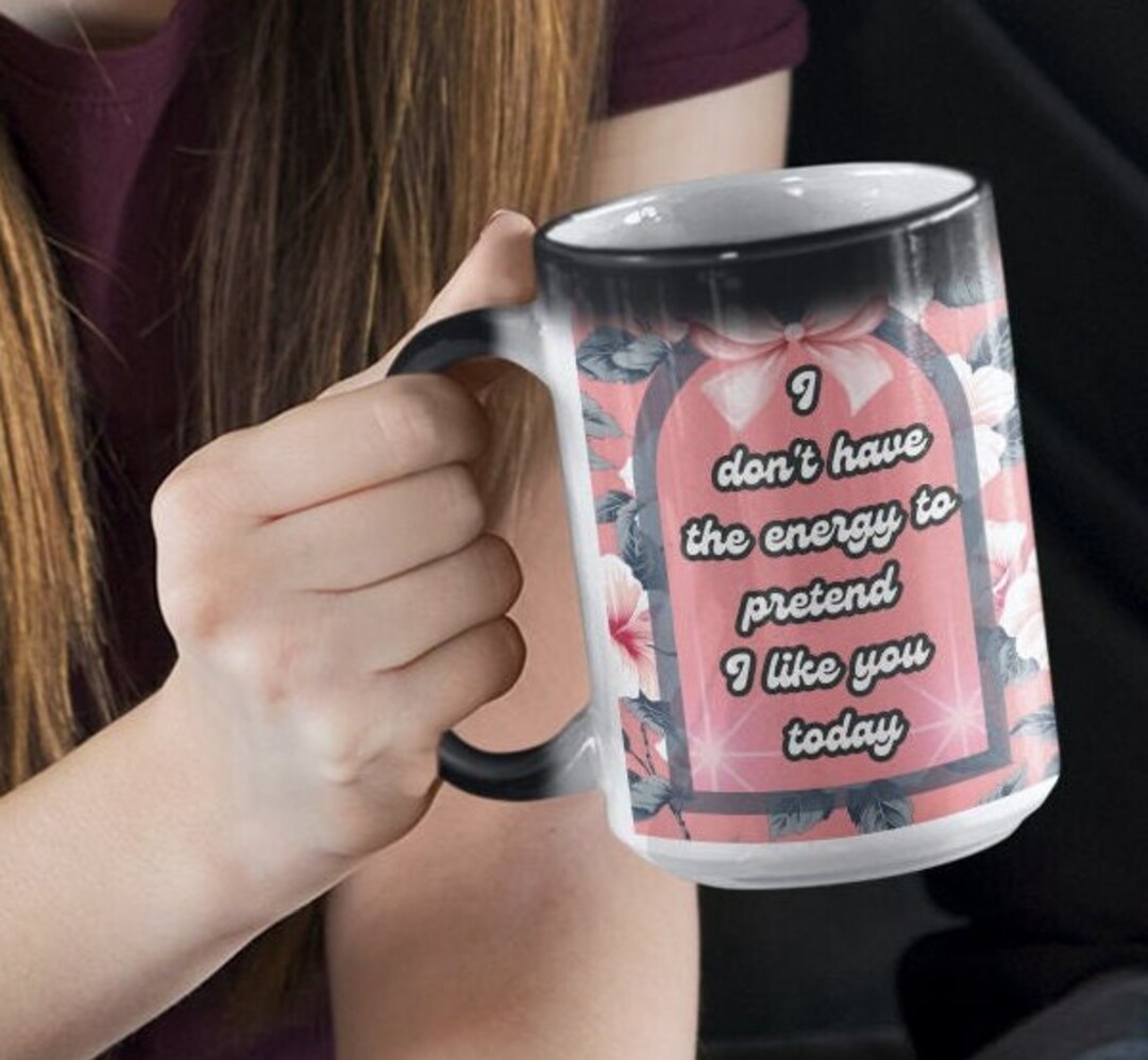 Custom Retro Floral Magic Mug Heat Changing Personalized Coffee Cup ...