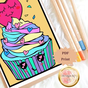 Printable Cute Coloring Book Bundle Sweet Treat for Kids Activity ...