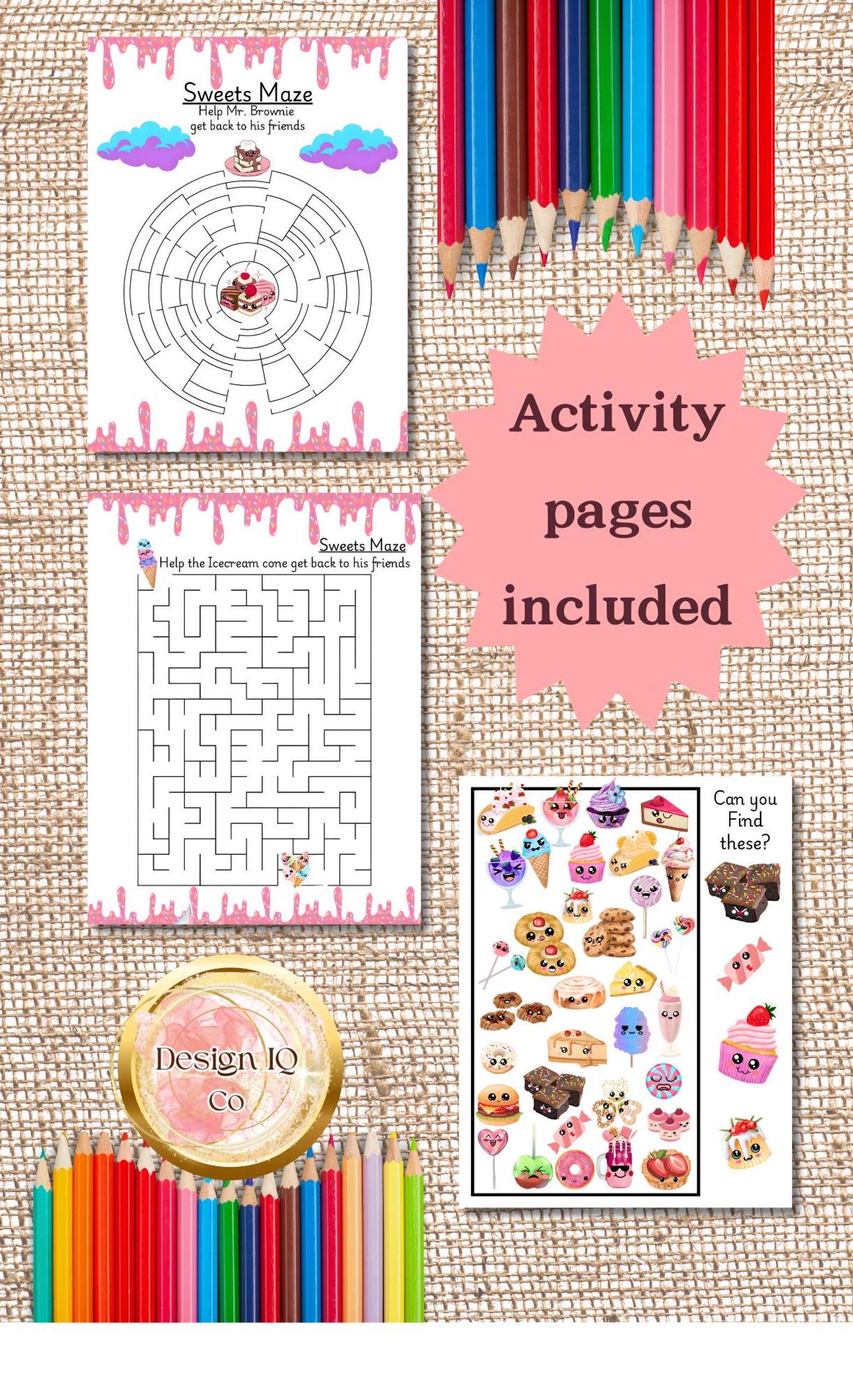 Printable Cute Coloring Book Bundle Sweet Treat for Kids Activity ...