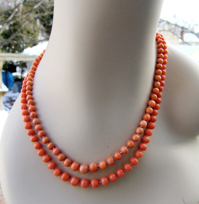 Vintage 14k Gold Carved Rose Flower Clasp Double Strand Mediterranean ...