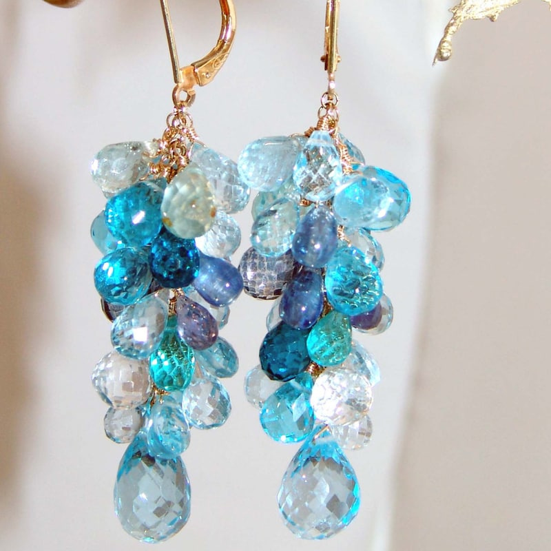 Ice Blue Earrings - Etsy