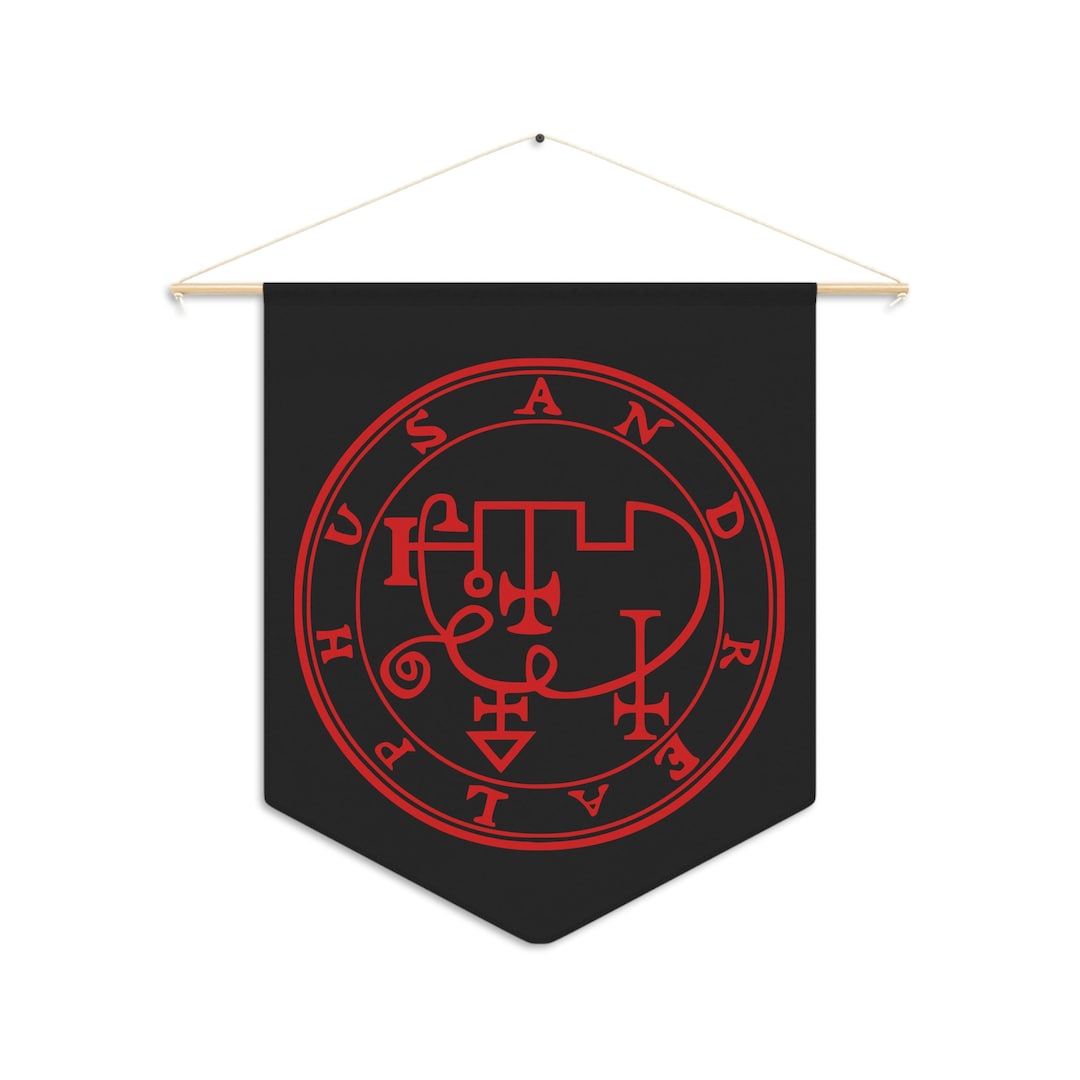 Demonological - Andrealphus Sigil - Black-red - Pennant 45.7 Cm × 53.3 ...