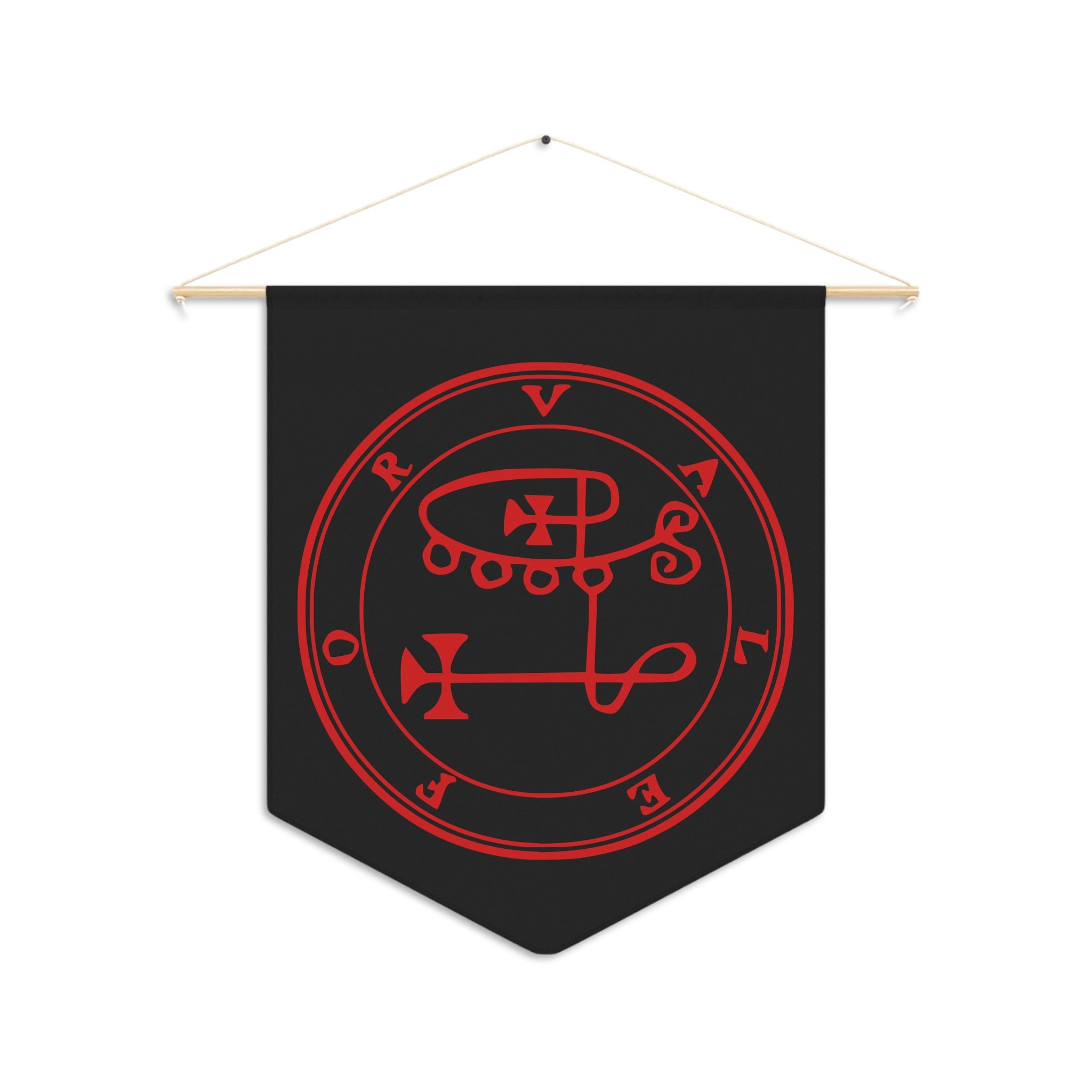 Demonological Valefor Sigil Black-red Pennant 45.7 Cm 53.3 Cm 18 X 21 ...