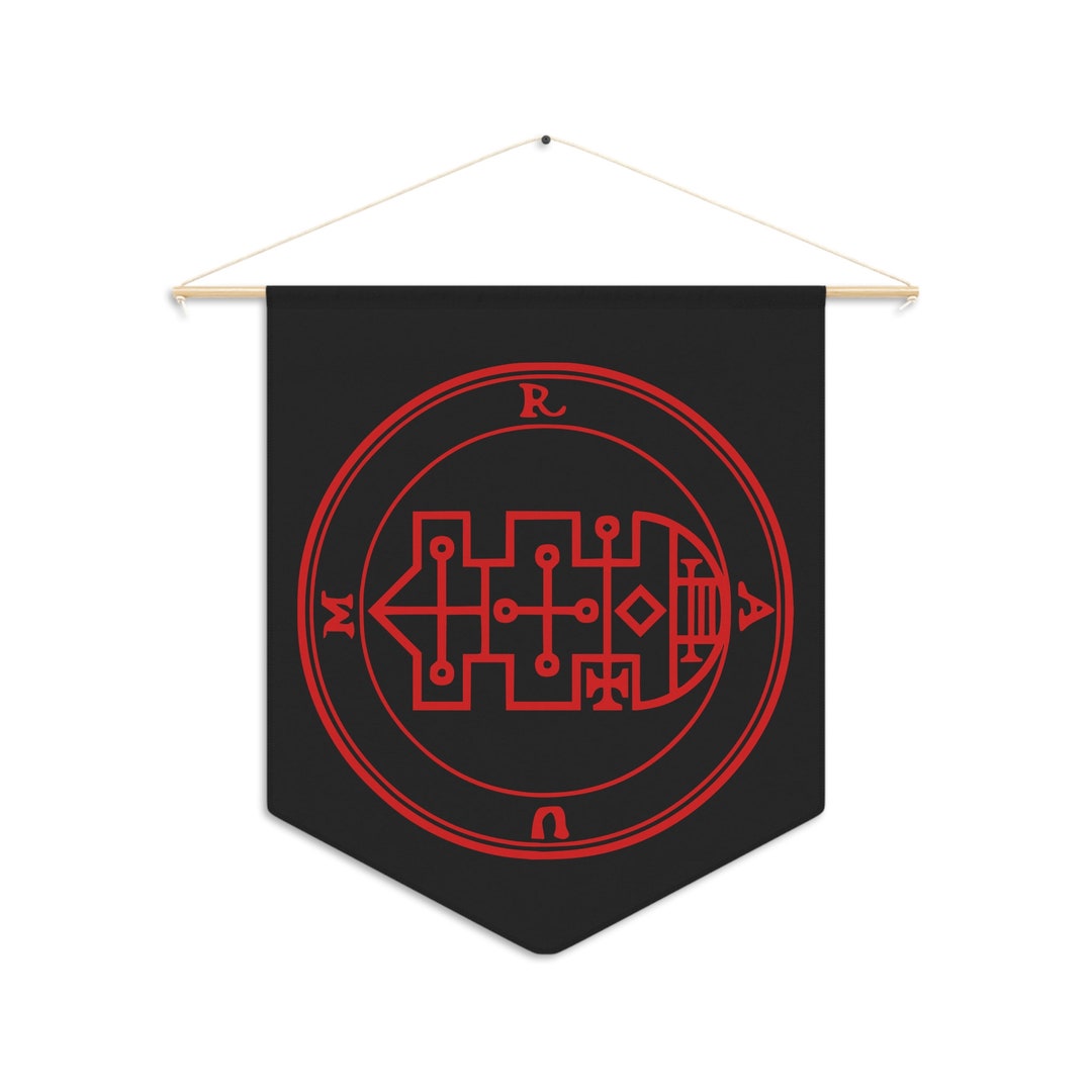 Demonological - Space Sigil - Black-red - Pennant 45.7 Cm × 53.3 Cm (18 ...