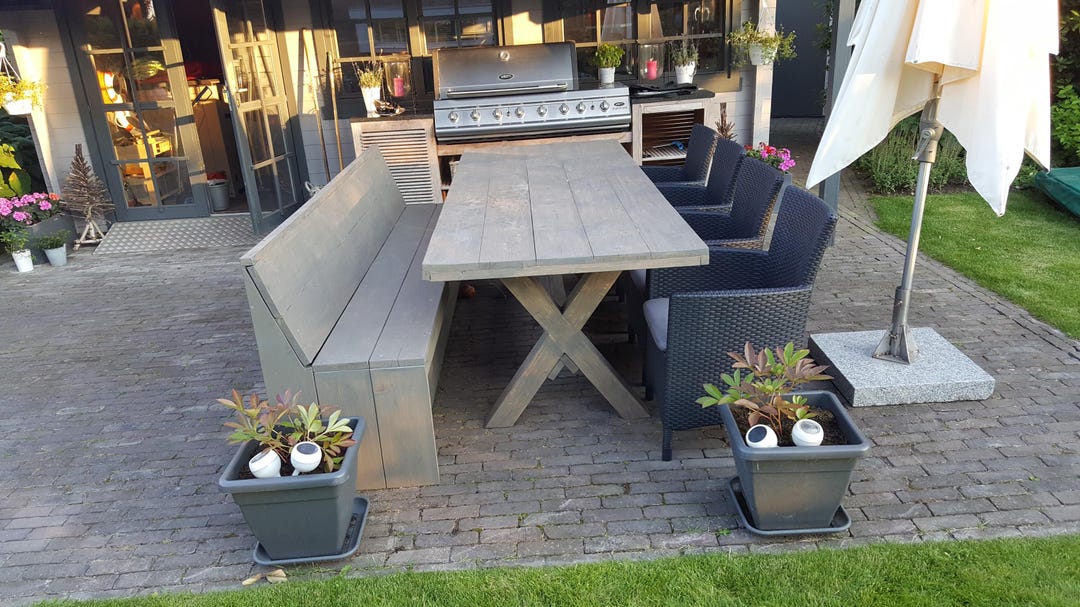 Outdoor Table Plan | Wooden Outdoor Table | Diy Outdoor Table | Outdoor ...