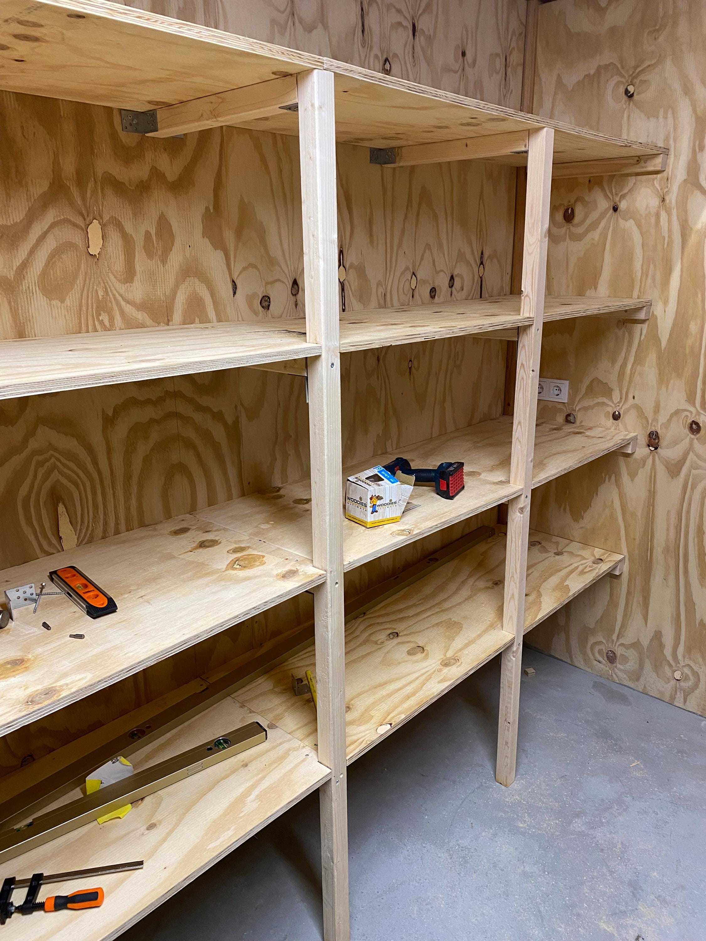 Garage Shelving Construction Drawing Metric Sizes (millimeters ...