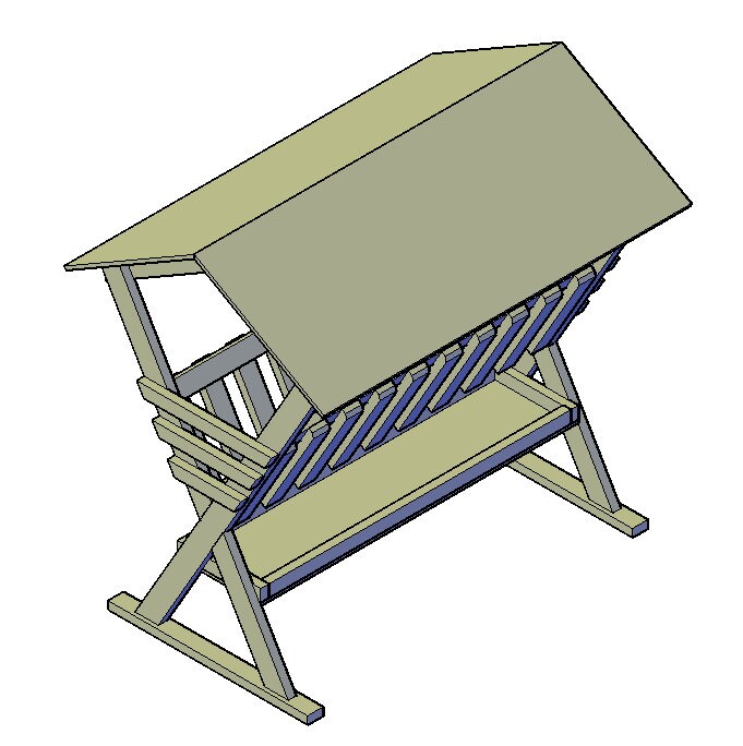 Covered Hay Rack Construction Drawings 4 Different Sizes Metric Sizes ...