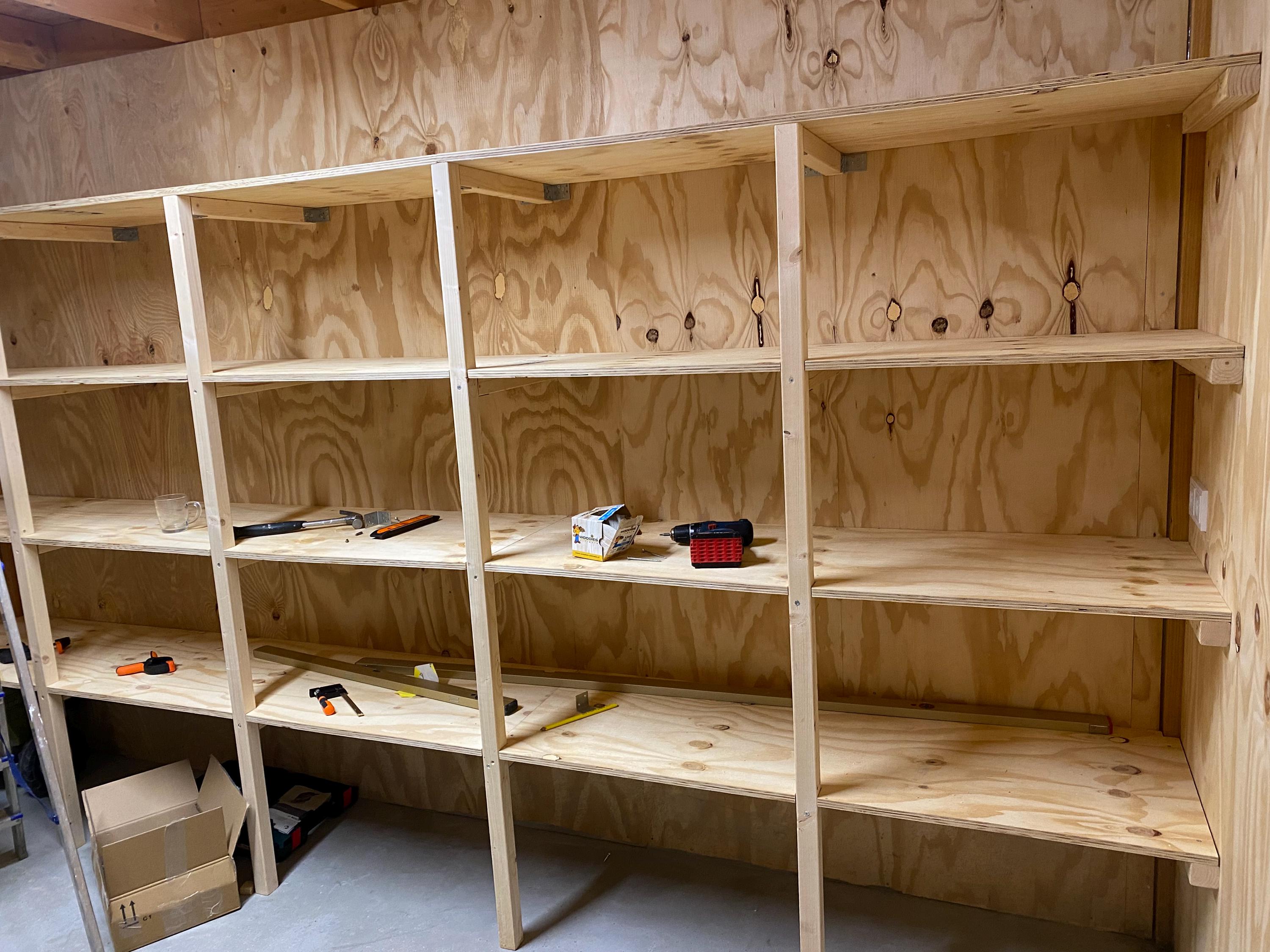 Garage Shelving Construction Drawing Metric Sizes (millimeters ...