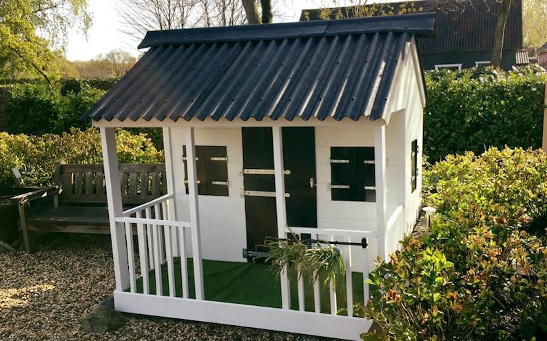 Playhouse With Porch | Playhouse | Wooden Playhouse | Playhouse Guide ...