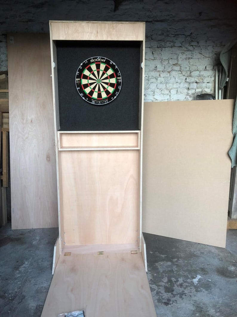 Dartboard Cabinet Wood Construction Drawing Metric Sizes (millimeters ...