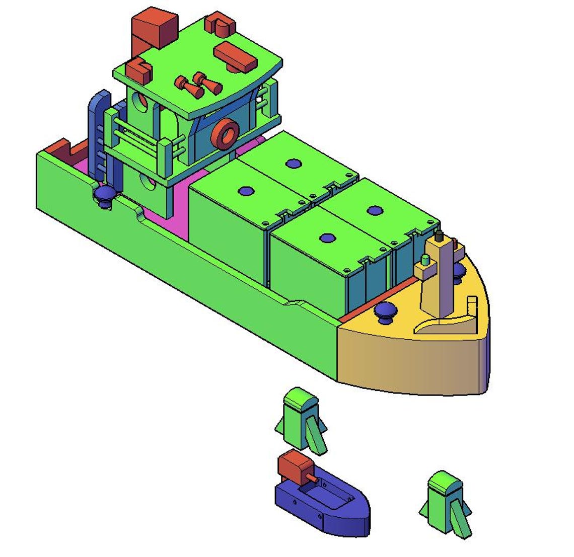 Toy Container Ship Toy Ship Plan PDF Toy Ship Wood Container Toy Ship ...