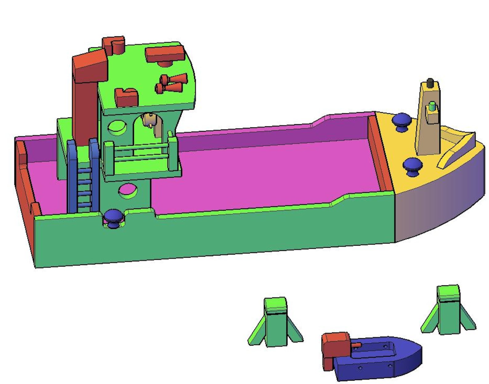 Toy Container Ship | Toy Ship Plan PDF| Toy Ship Wood | Container Toy ...