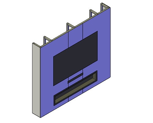 Cinema-wall Construction Drawing or TV Wall Metric Sizes (millimeters ...