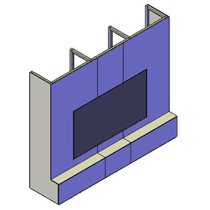 Cinema-wall Construction Drawing or TV Wall Metric Sizes (millimeters ...