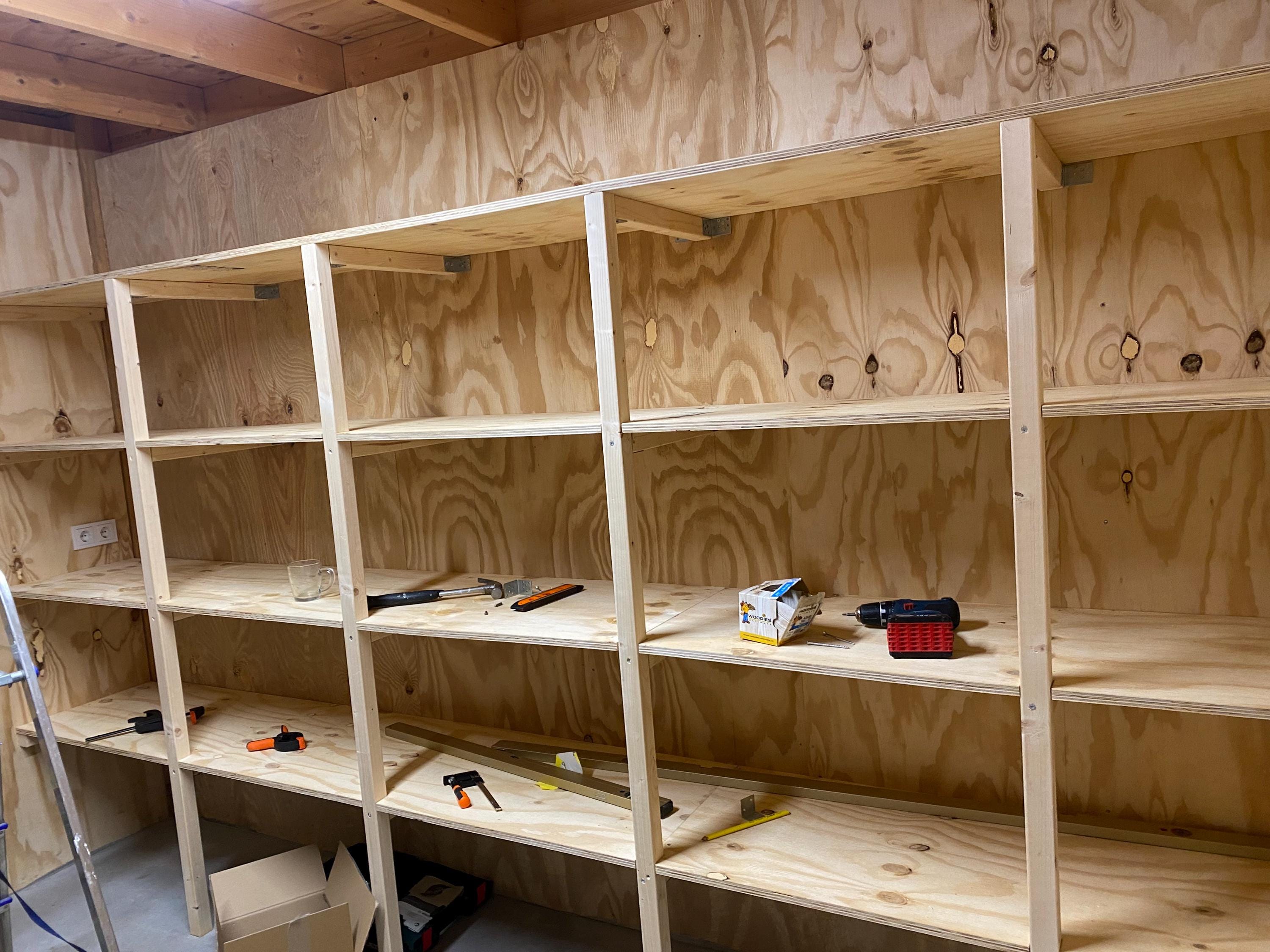 Garage Shelving Construction Drawing Metric Sizes (millimeters ...