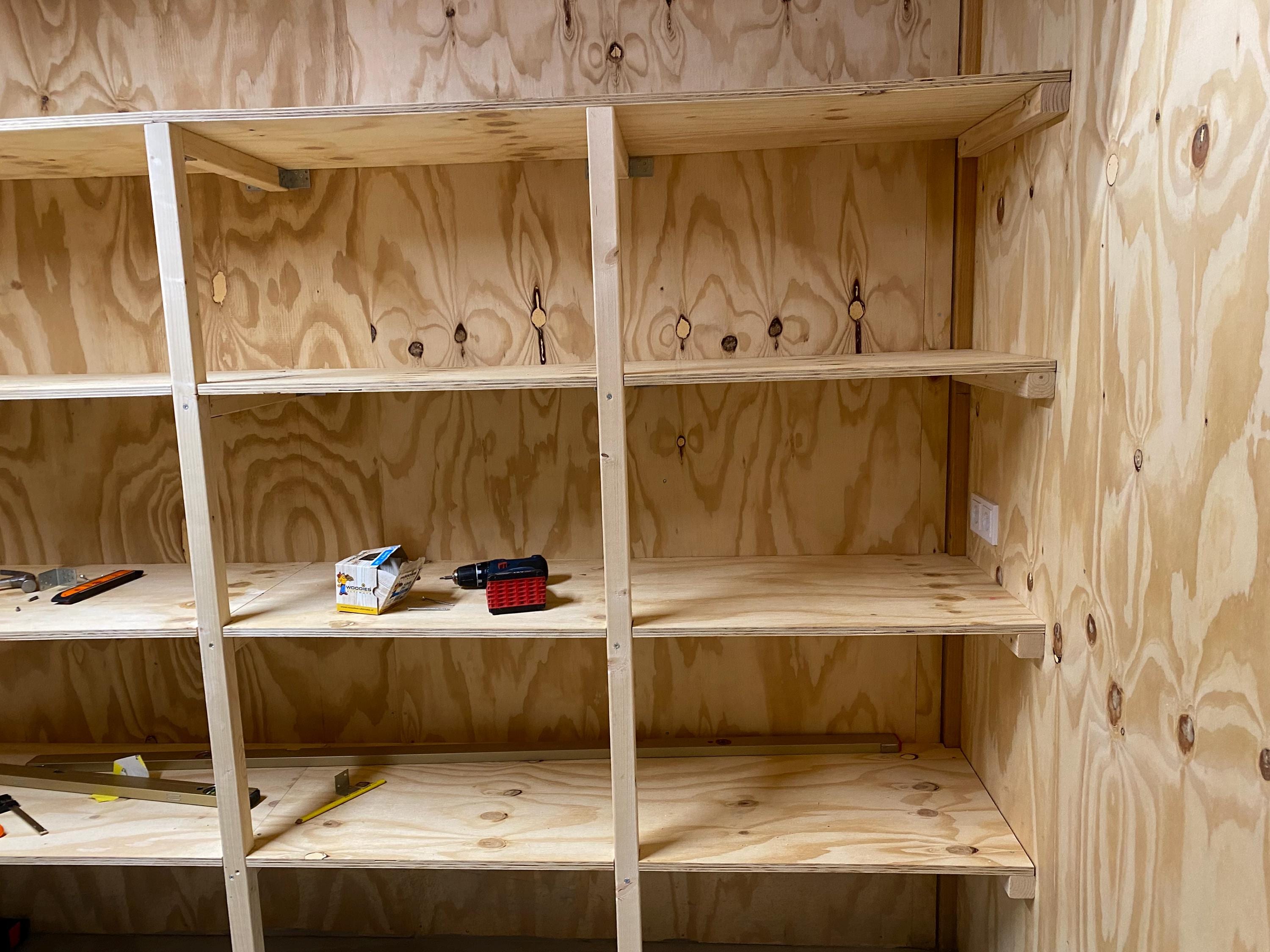 Garage Shelving Construction Drawing Metric Sizes (millimeters ...