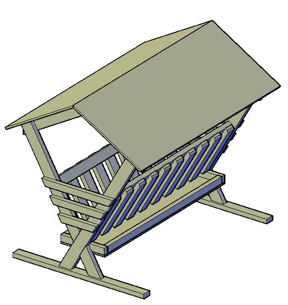 Covered Hay Rack Construction Drawings 4 Different Sizes Metric Sizes ...