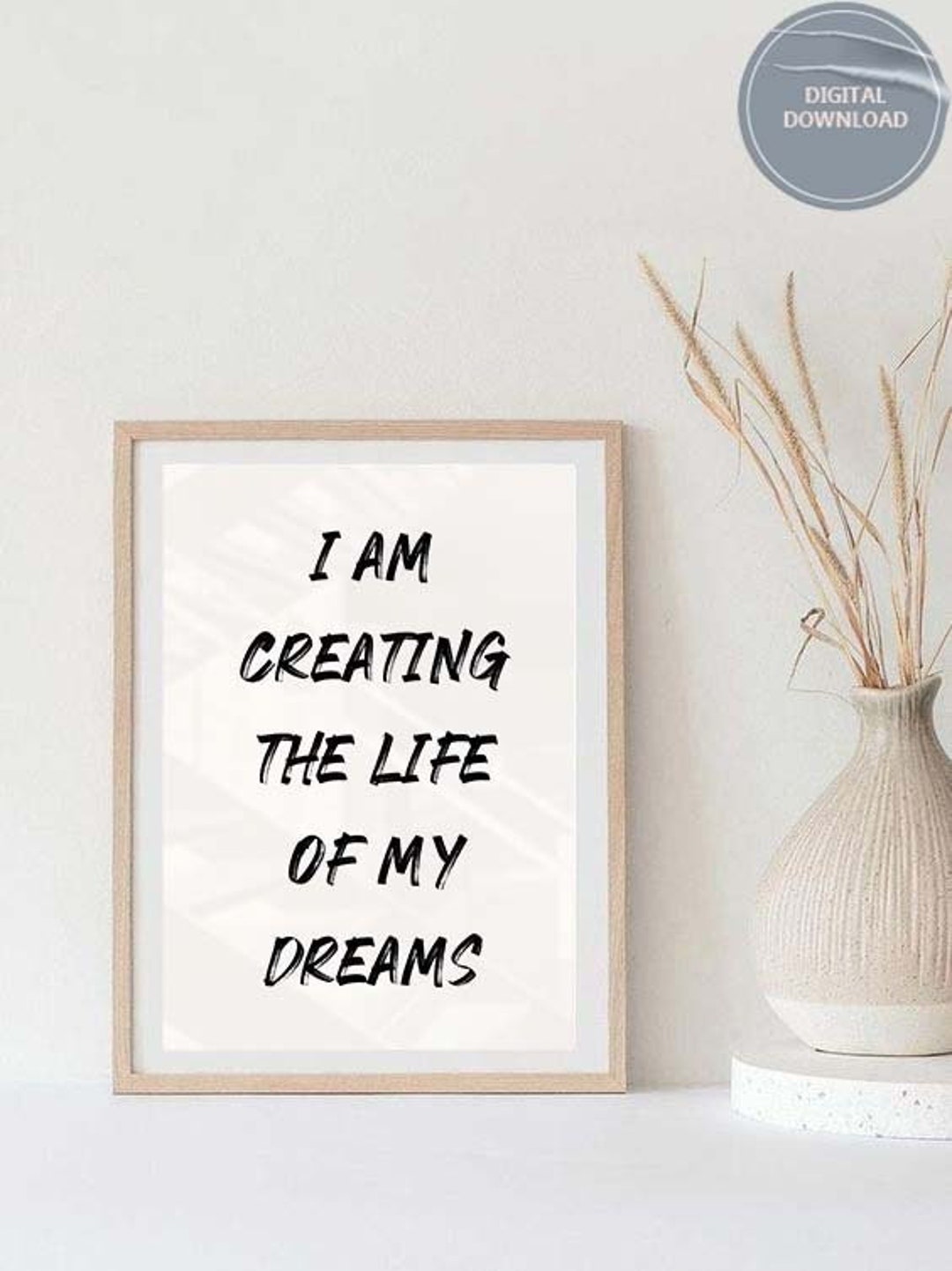 Beige Affirmation Poster, Motivational Text, Printable Poster ...