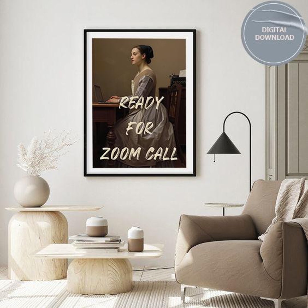 Zoom Call Art Poster: Trendy Office Wall Decor (digital Download) - Etsy