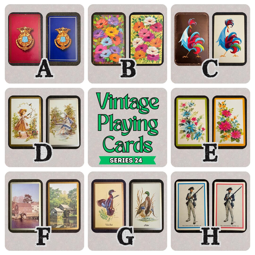 Vintage Playing Cards for Junk Journals, Collage, Crafts & Collecting ...