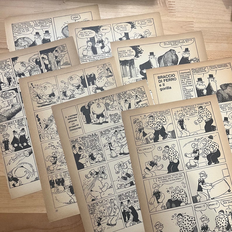 Vintage 1970 Italian Comic Book Pages for Junk Journaling, Crafting ...