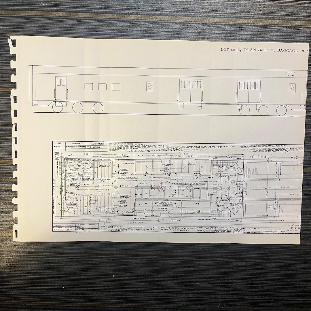 Vintage 1988 Pullman-standard Train Floor Plan for Junk Journaling ...