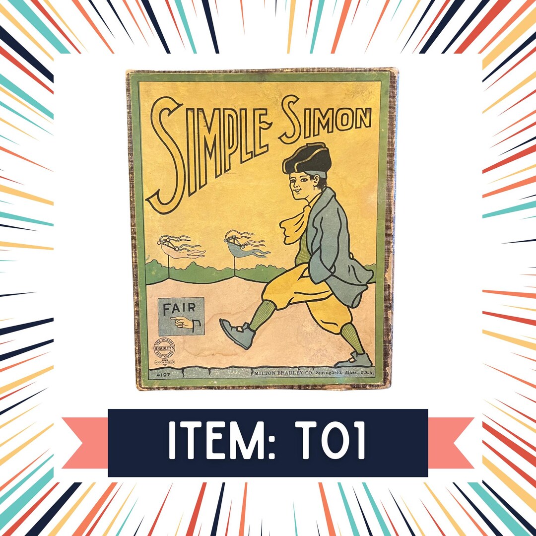 Antique 1905 Simple Simon Card Game Cards: Ephemera for Junk Journaling ...