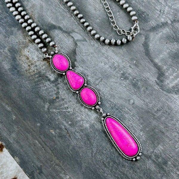 Fuchsia Necklace - Etsy