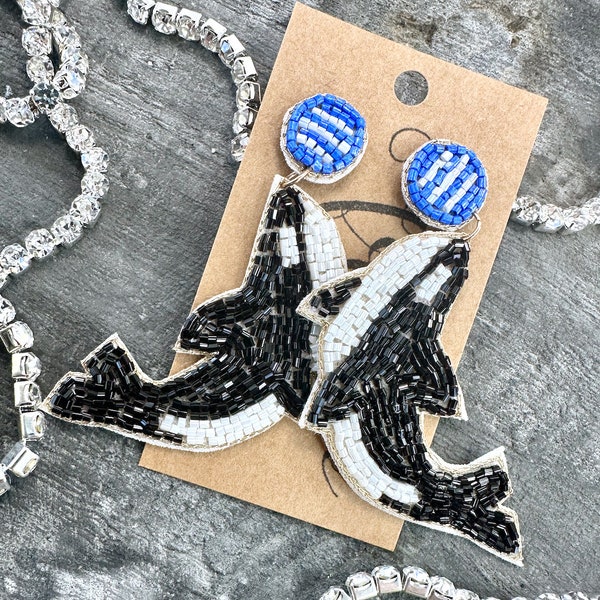 Whale Earrings - Etsy