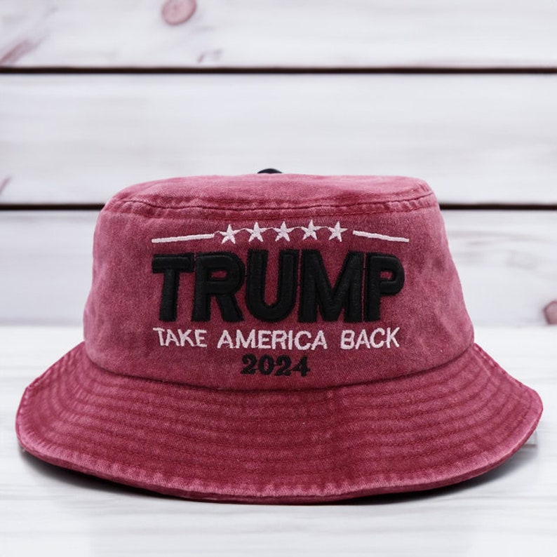 MAGA Washed Bucket Hat, Take America Back 2024, American Independence ...