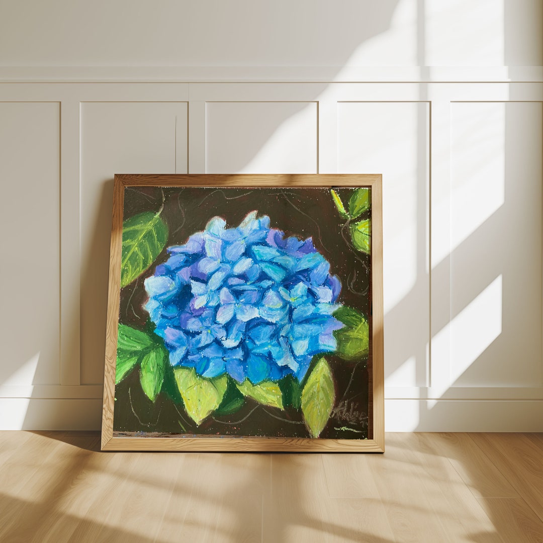 Blue Hydrangea Floral Painting by Adaline Artistry Fine Art Print - Etsy