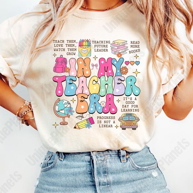Custom Teacher Png, in My Teacher Era Png, New Teacher Gift, Custom ...
