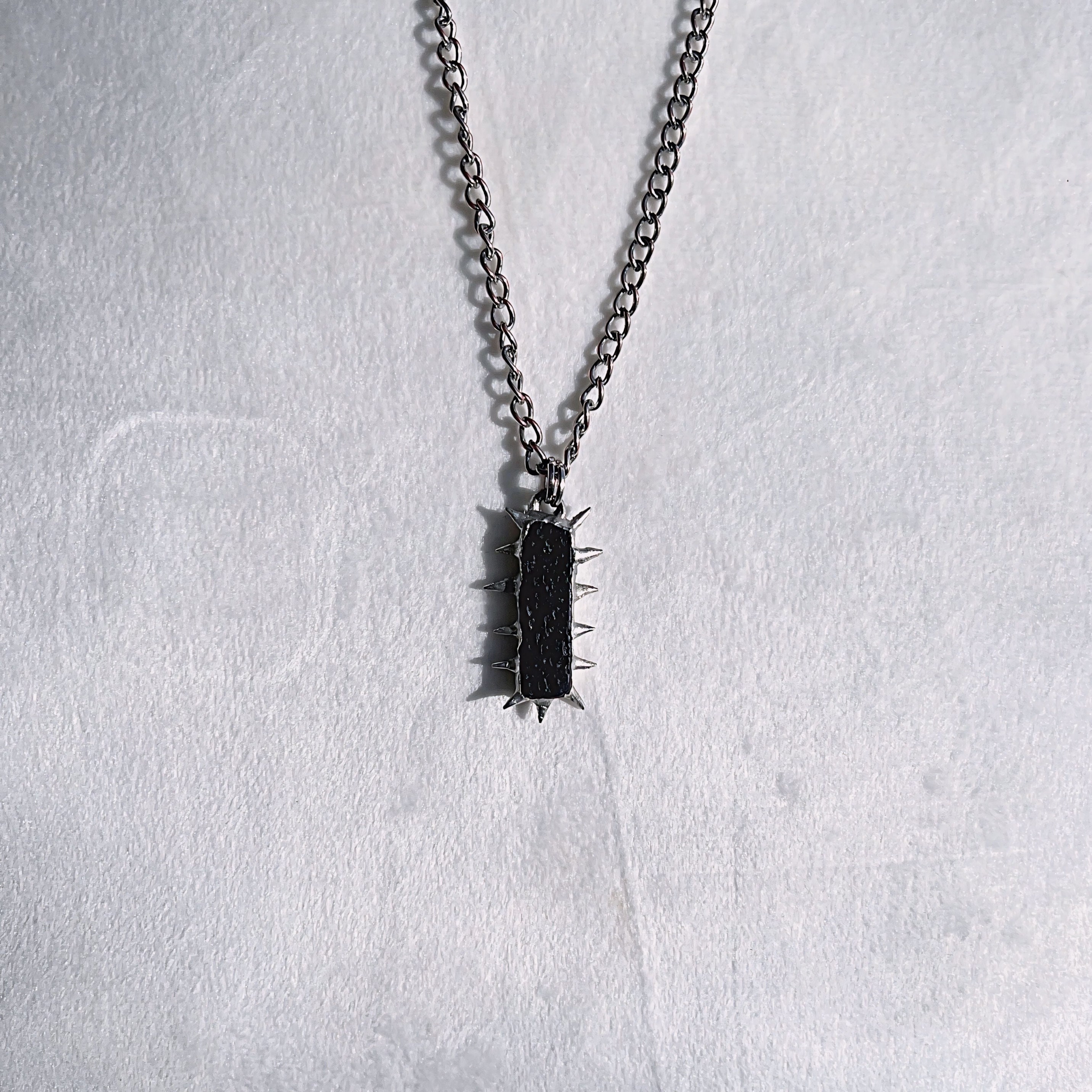 Spiky Onyx Statement Necklace: Handmade Cybercore Jewelry - Etsy