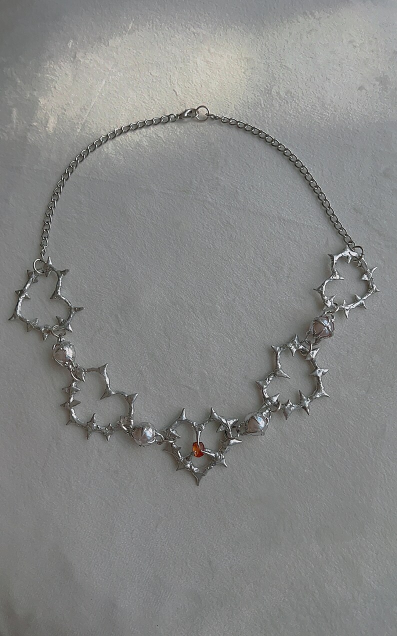QUEEN OF HEARTS | Spikey Cybersigilsm Necklace Statement Necklace ...