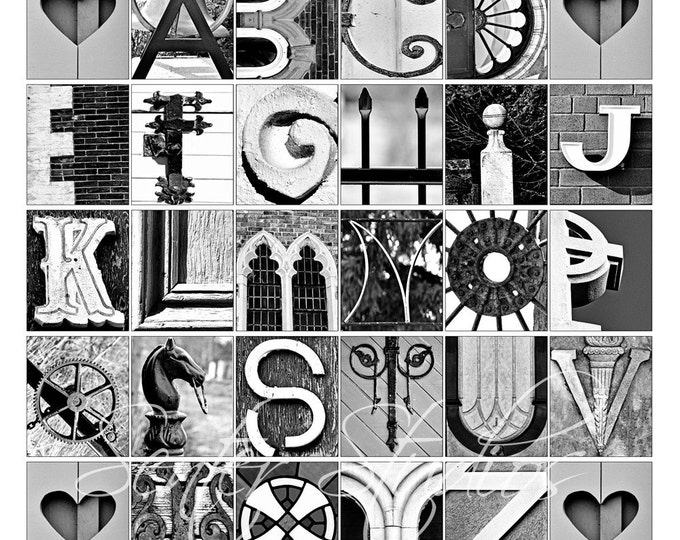 Alphabet Print - Abcs Photo Letter Art From Architectural Details ...