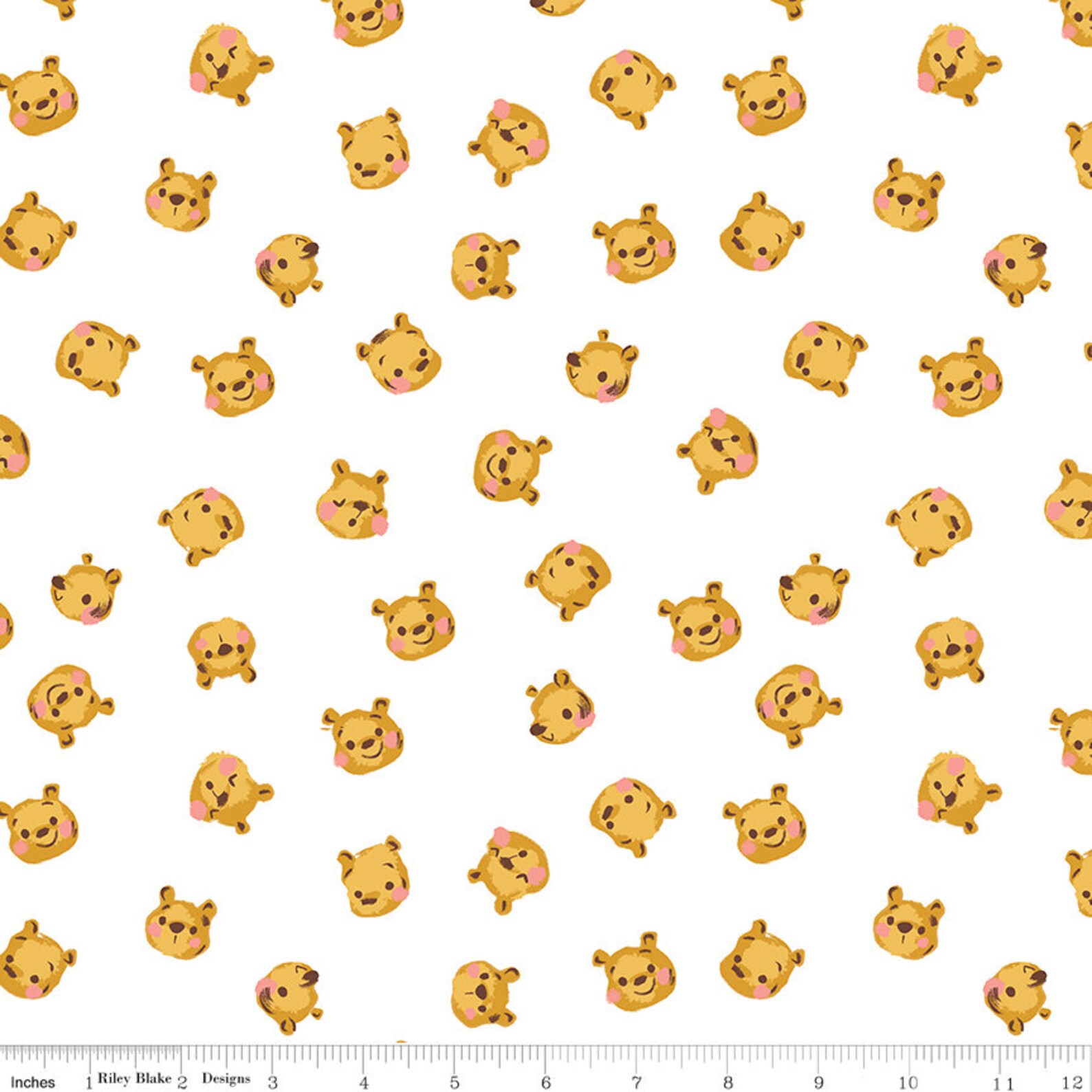 100 Aker Woods Winnie the Pooh Fabric White Riley Blake Designs by Jill ...