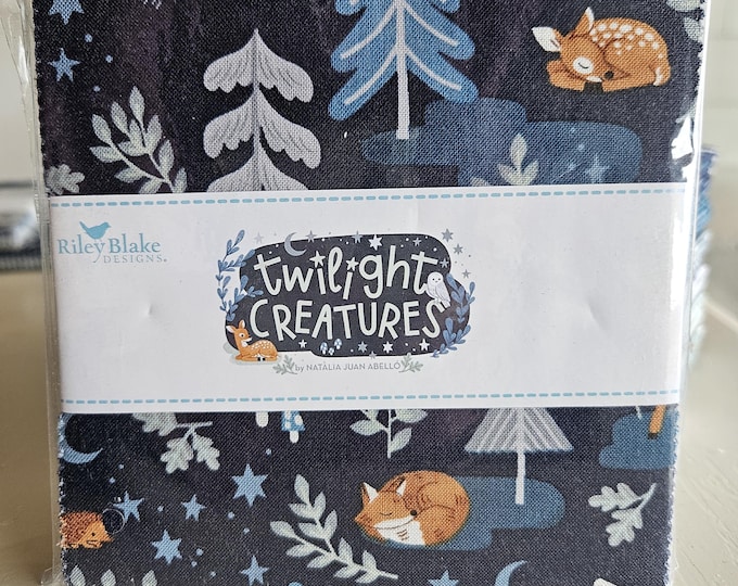 5" Inch Squares TWILIGHT CREATURES Charm Pack Fabric by Riley Blake by ...