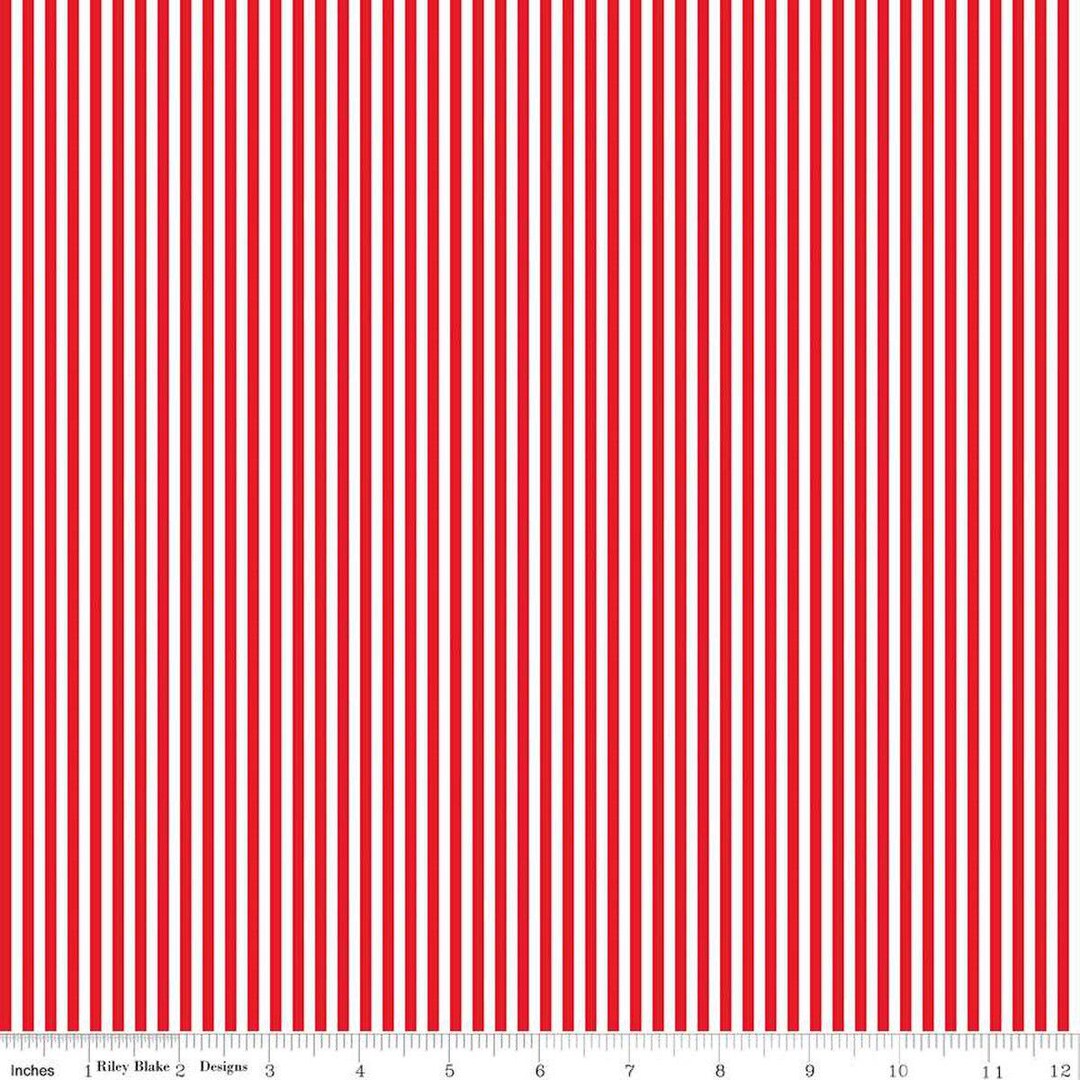 1/8" Wide RED STRIPE Riley Blake Designs Fat Quarter Half Yard C495-red ...