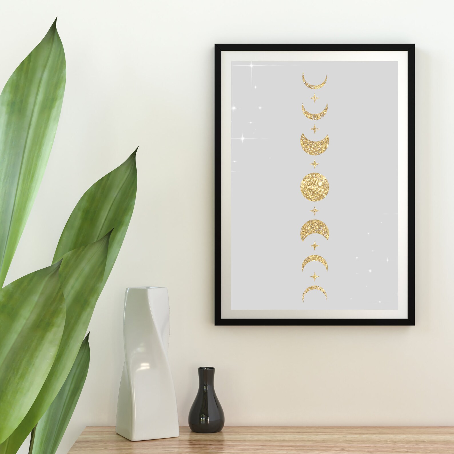 Moon Print, Phases of the Moon, Lunar Phases, Digital Download ...